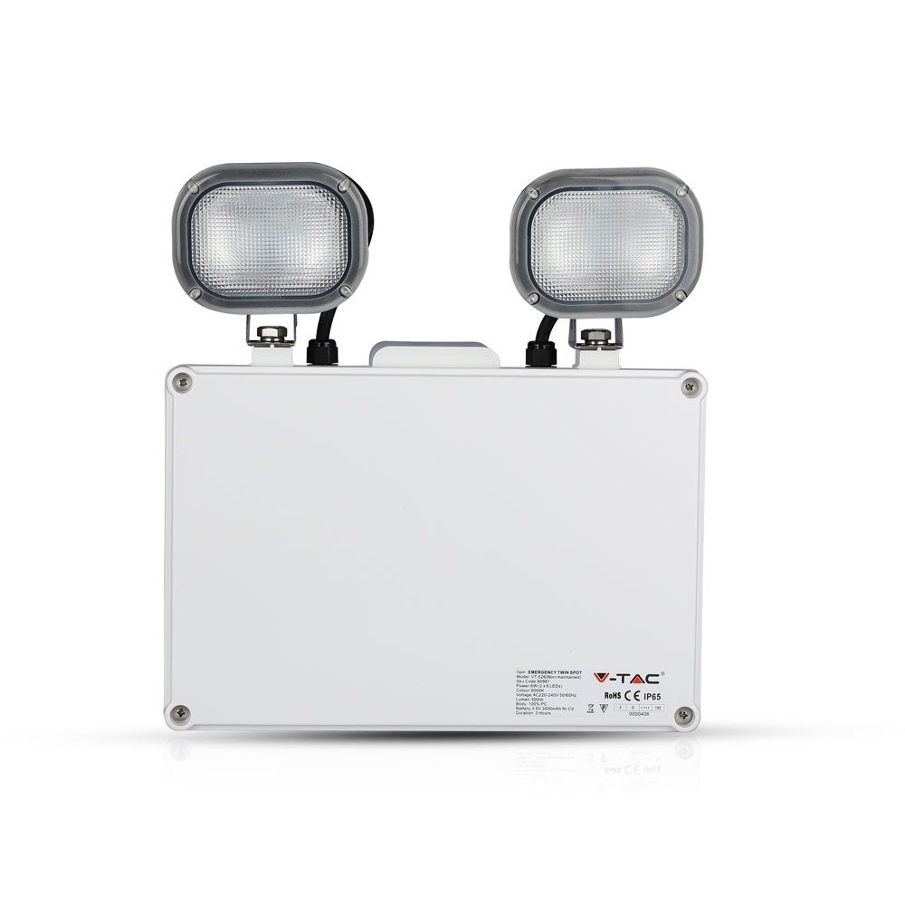 VT-526 6W EMERGENCY EXIT LIGHT 6000K IP65 - Lamp Station